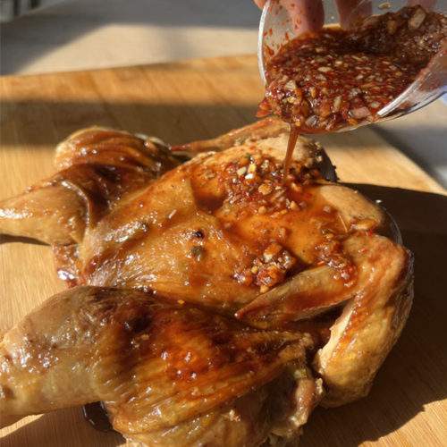 Spiced Roast Chicken with Nam Jaew Sauce - The Wannabe Cook | Authentic ...