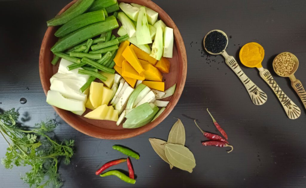 Mixed Veg Curry (Mishti Shak) – Quick Vegetable Dish - The Wannabe Cook ...